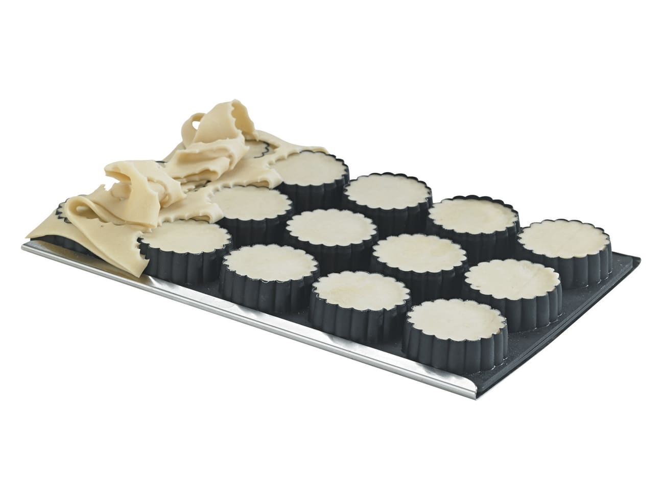 Kali Tartlet Shell Mould - 15 Fluted Round Tartlets - Mallard Ferrière - Meilleur du Chef