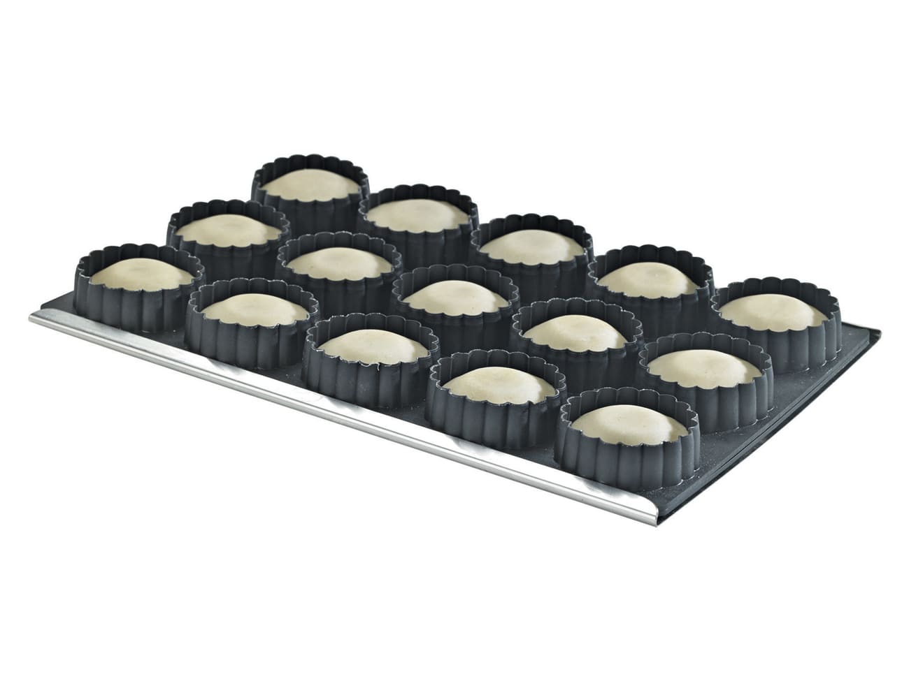 Kali Tartlet Shell Mould - 15 Fluted Round Tartlets - Mallard Ferrière - Meilleur du Chef