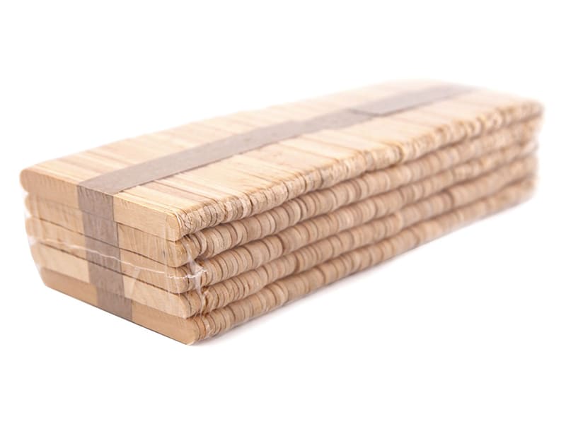 500 Mini Wooden Sticks for Ice Cream Bars - Length 7.2cm - Silikomart ...