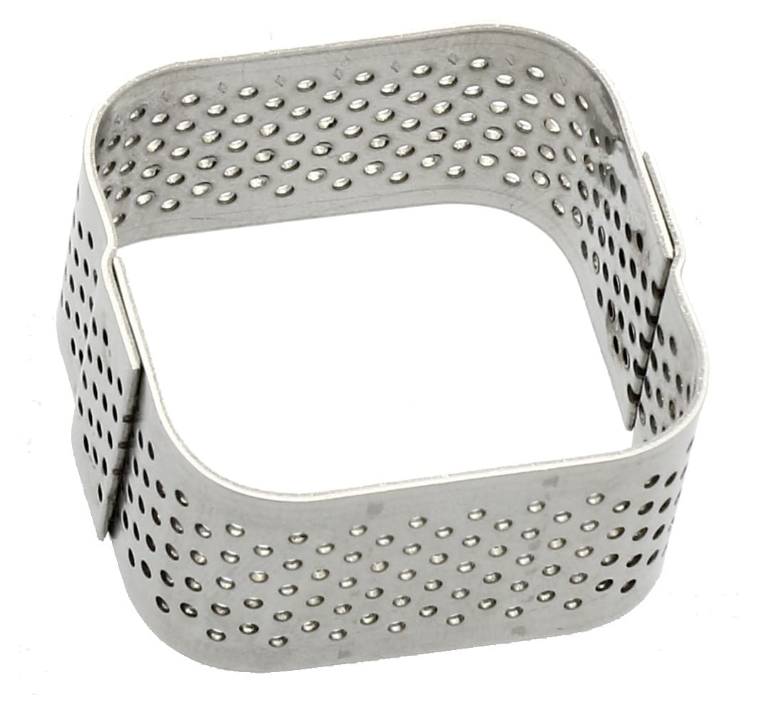 Mini perforated square tart ring - 3,5 x 3,5 x ht 2cm - Mallard ...