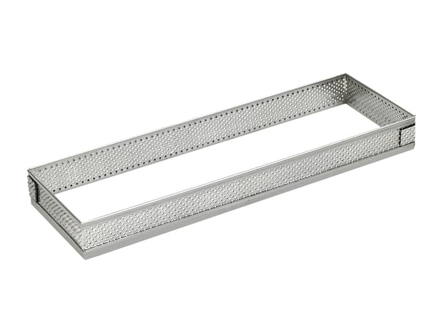 Perforated Fluted Rectangular Tart Ring - H 3cm - 35 x 10cm - De Buyer ...