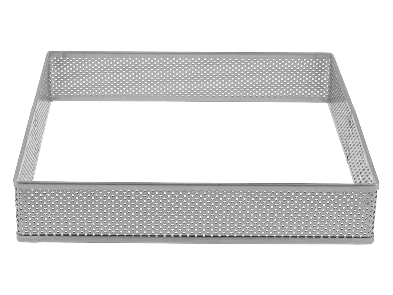 Perforated Stainless Steel Square Ring - ht 3.5cm - 16 x 16cm - Mallard ...