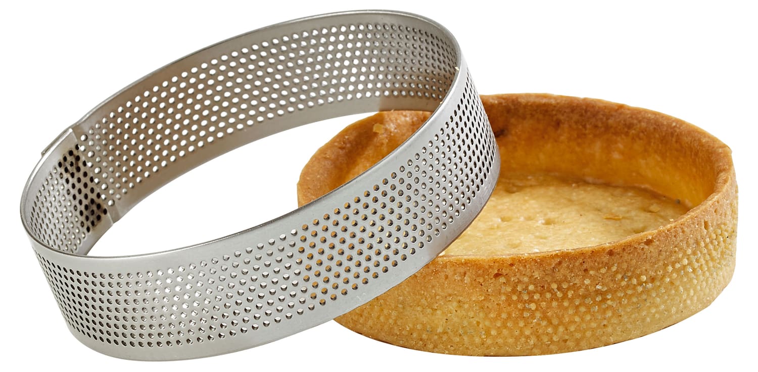 Perforated Stainless Steel Tart Ring - ht 2cm - Ø 20cm - Mallard ...
