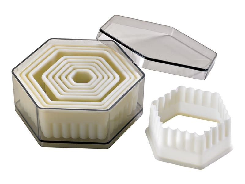 Set of 9 Hexagon Fluted Pastry Cutters - Mallard Ferrière - Meilleur du ...