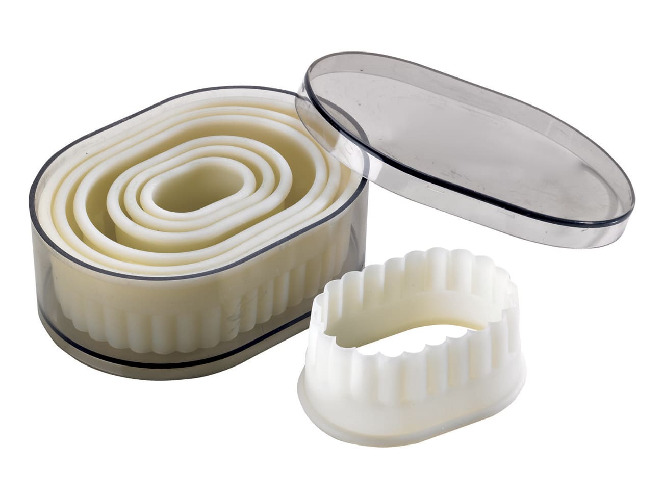 Set of 7 Fluted Pastry Cutters - Rounded Oval - Mallard Ferrière ...