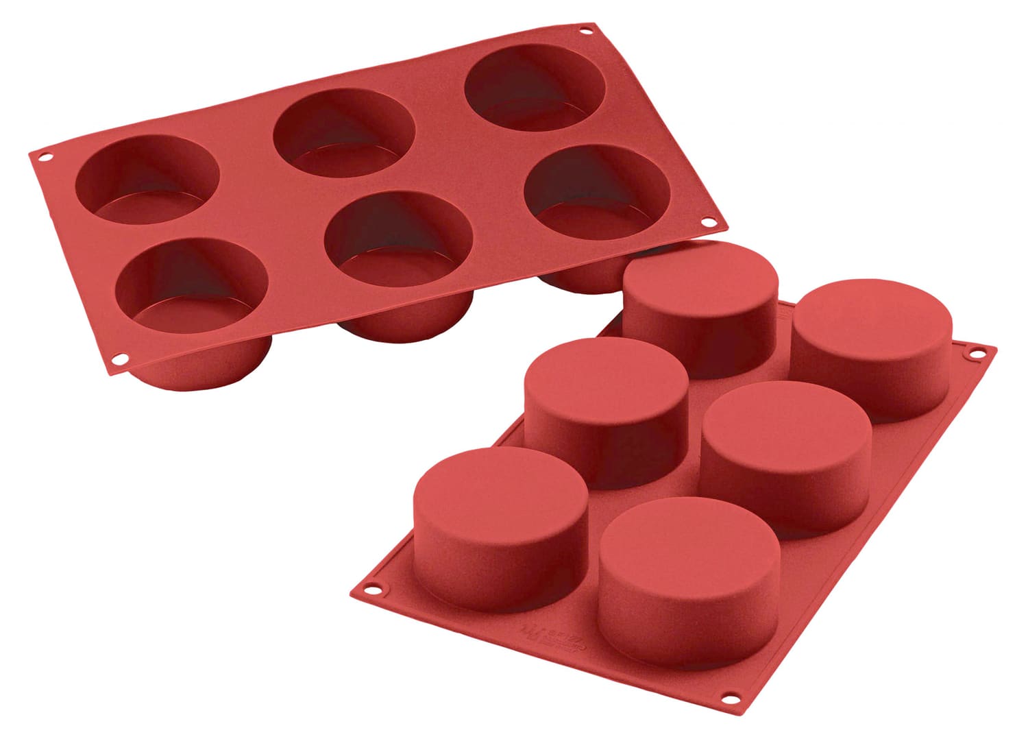 Flexible Silicone Mould - 6 Cylinders Ø 7cm - 30 x 17,5cm - Silikomart ...