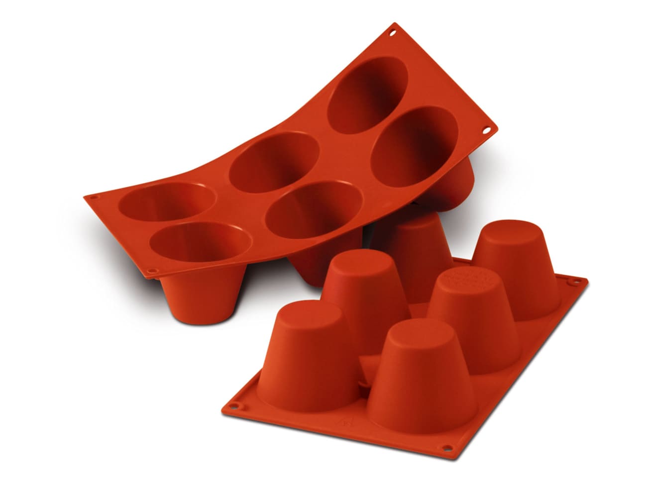 Flexible Silicone Mould - 6 large Babas Ø 7,5cm - 30 x 17,5cm ...