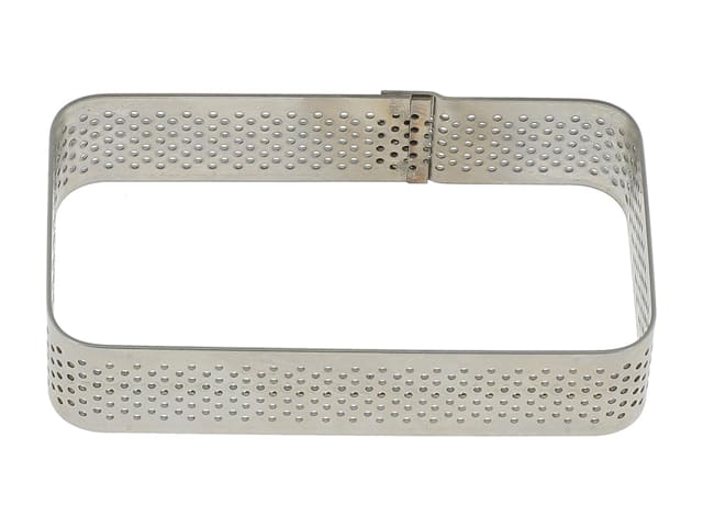 Perforated Fluted Rectangular Tart Ring - H 3cm - 35 x 10cm - De Buyer ...