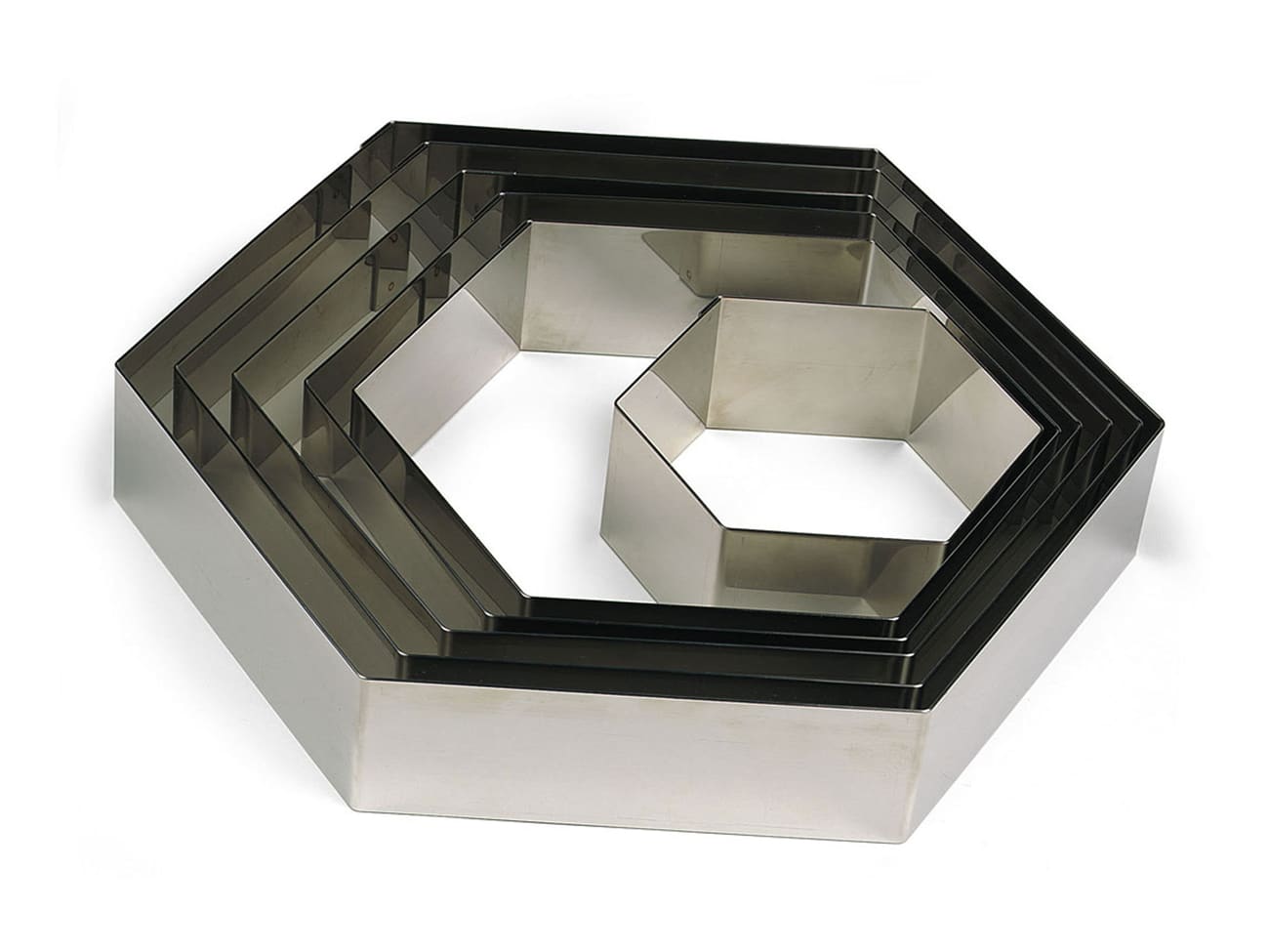 Stainless Steel Hexagonal Ring - 26 x H 4,5cm - Mallard Ferrière ...