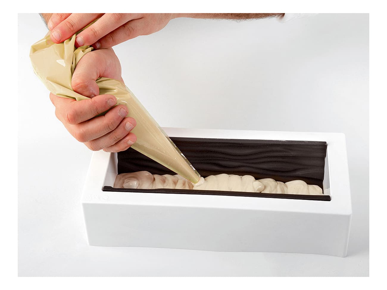 Yule Log Kit with Silicone Mould & Mat - Wood Pattern - 25 x 9cm ...