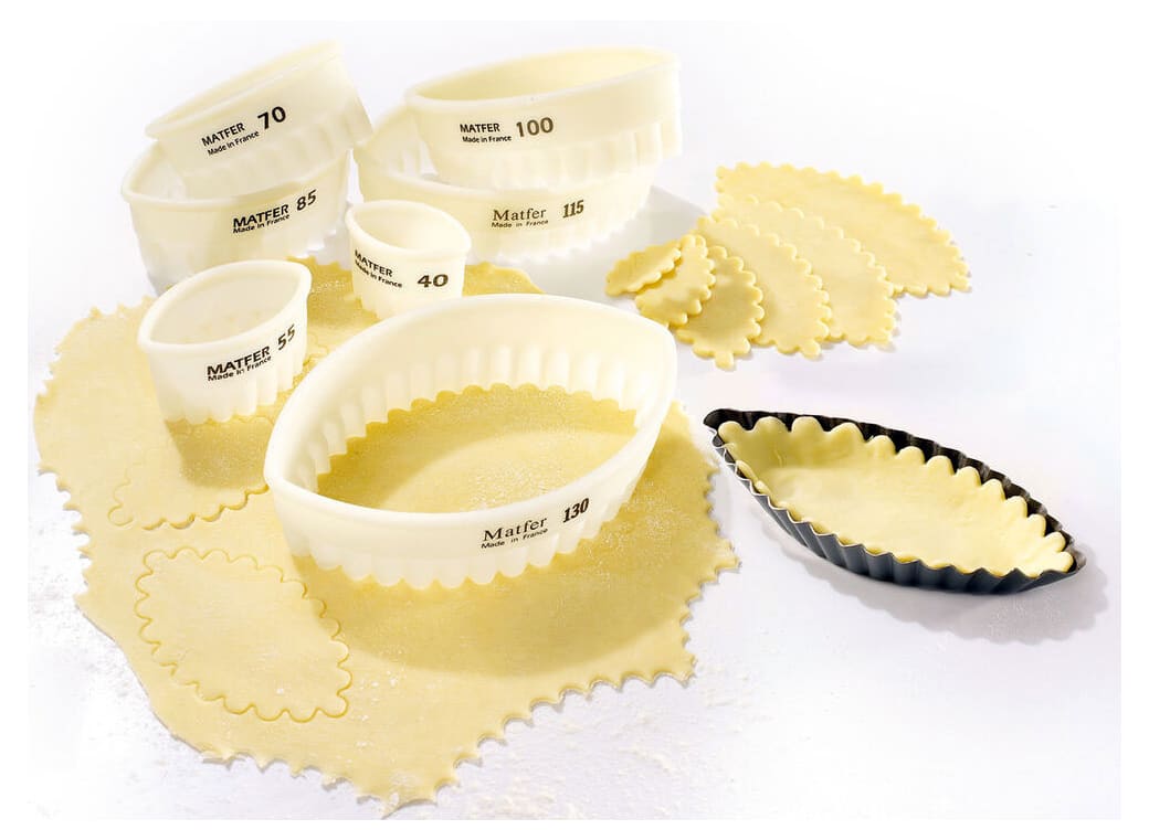 Oval Fluted Pastry Cutter - Exoglass® - 4 x 2.3cm - Matfer - Meilleur ...
