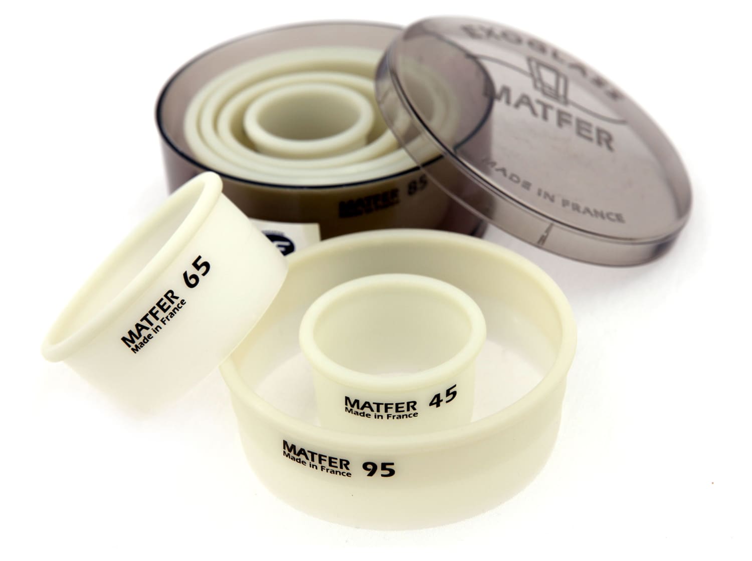 Round Plain Pastry Cutters - Exoglass® - 7 plain pastry cutters (odd ...