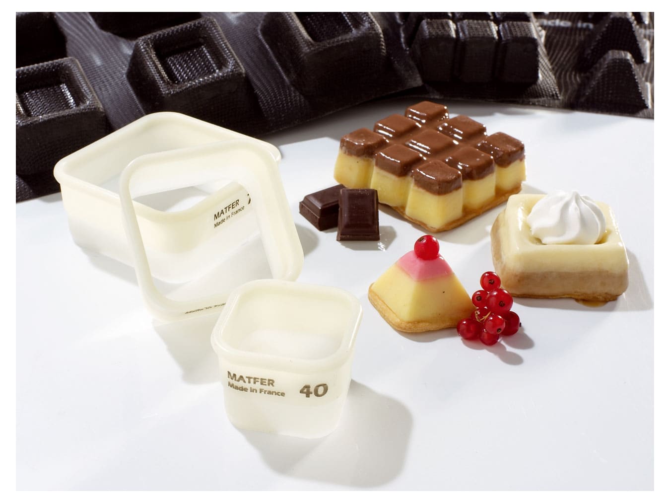 Square Pastry Cutter - Exoglass® - 4 x 4cm - Matfer - Meilleur du Chef