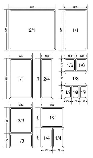 Gastronorm Container GN 2/1 - Height 2cm - Matfer - Meilleur du Chef
