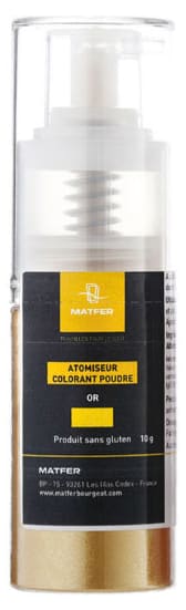 Gold Food Colouring Spray - 10g - Matfer - Meilleur du Chef