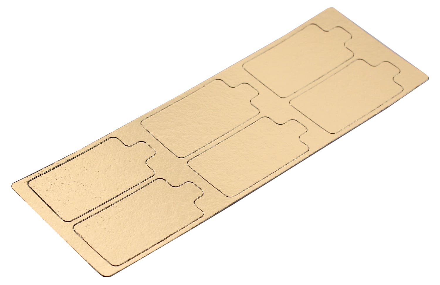 Gold Cake Board with Tab - Set of 200 boards - Rectangle 9 x 5.5cm ...