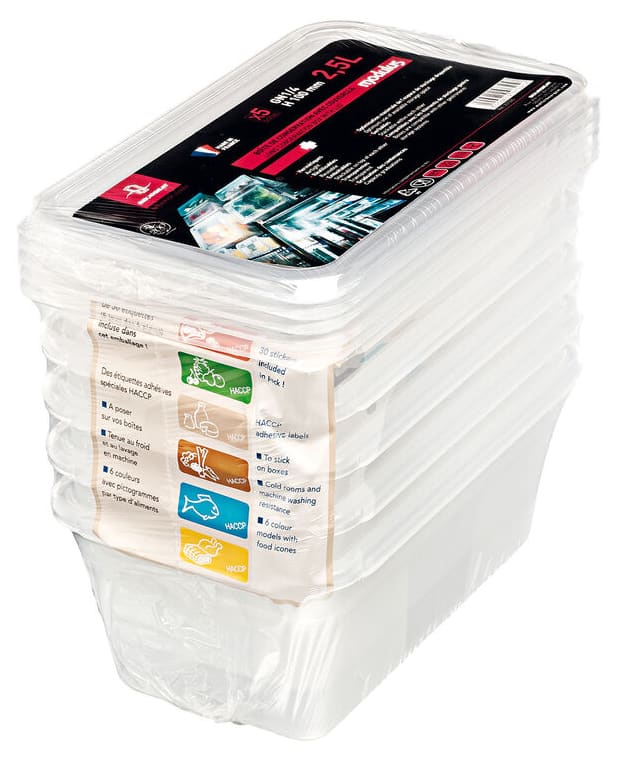 Modulus Gastronorm Container GN 1/4 (x 5) - Height 10cm - 26.5 x 16.2cm - Matfer - Meilleur du Chef