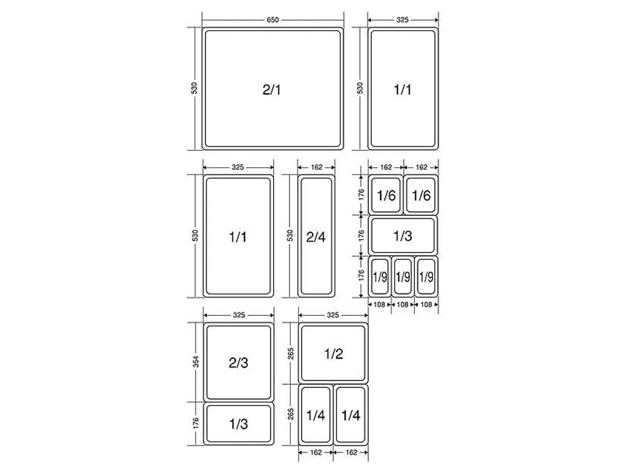 Perforated gastronorm container GN 2/1 - Depth 6,5cm - Matfer ...