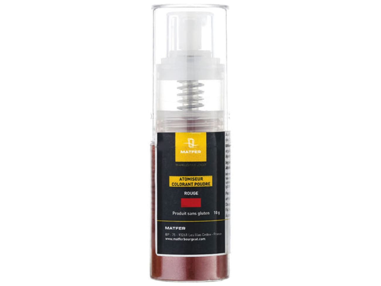 Sparkling Food Colouring Spray - Red - 10g - Matfer - Meilleur du Chef