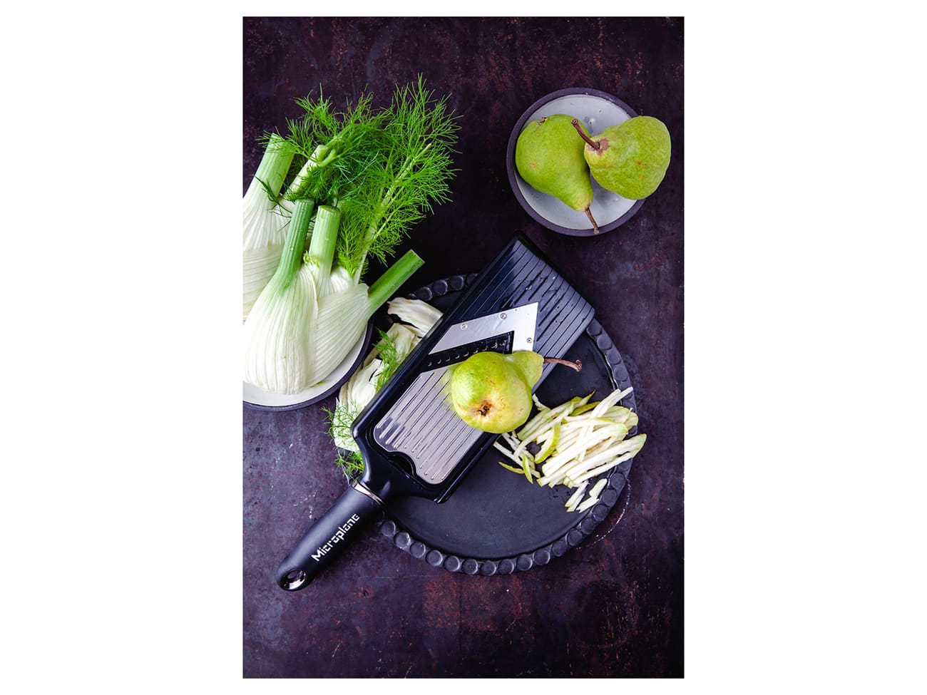 Microplane Adjustable V Mandoline Slicer - Julienne blade - Microplane ...