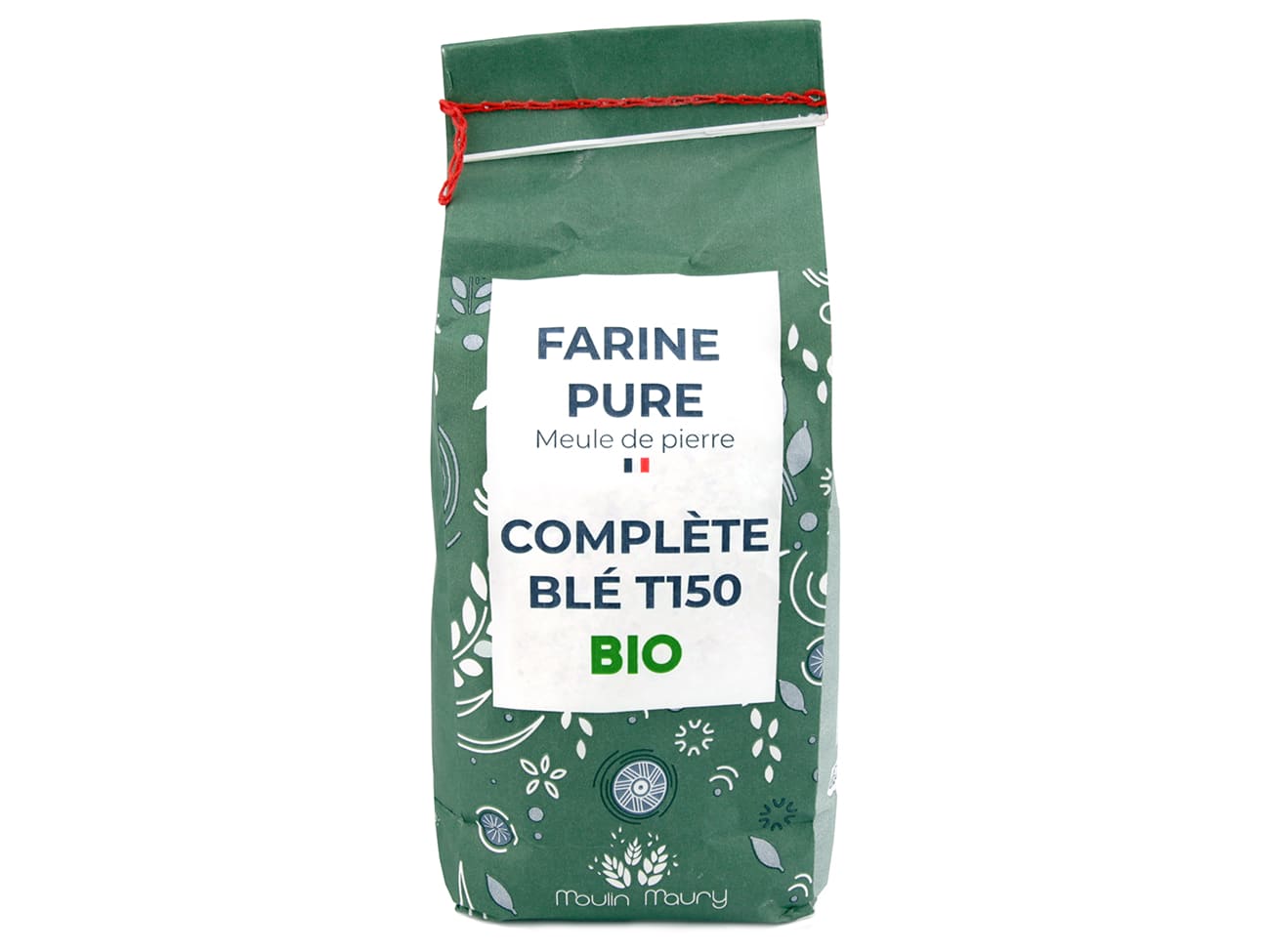 Organic T150 Wholemeal Flour - 1kg - Moulin Maury - Meilleur du Chef