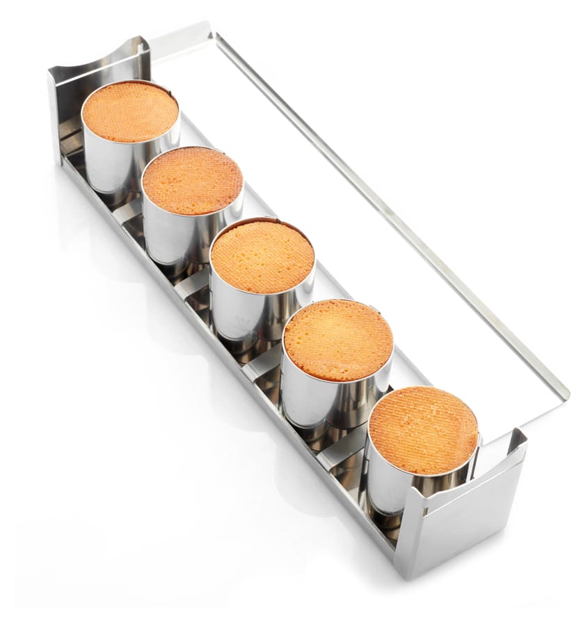 Rail of 5 mini cylinders - Ø 6 x ht 6cm - Martellato - Meilleur du Chef