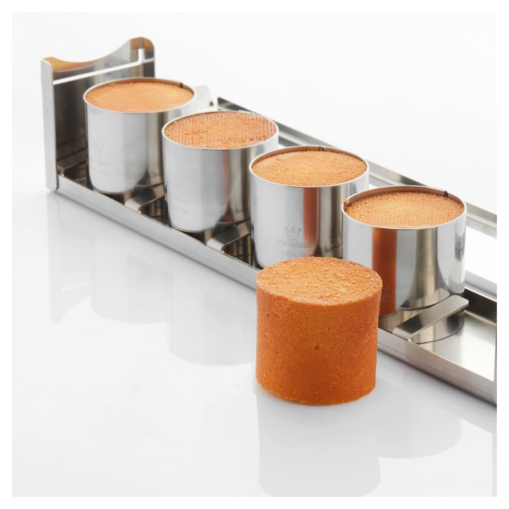 Stainless steel Rail - 5 mini cylinders - Ø 6 x ht 6cm - Martellato ...