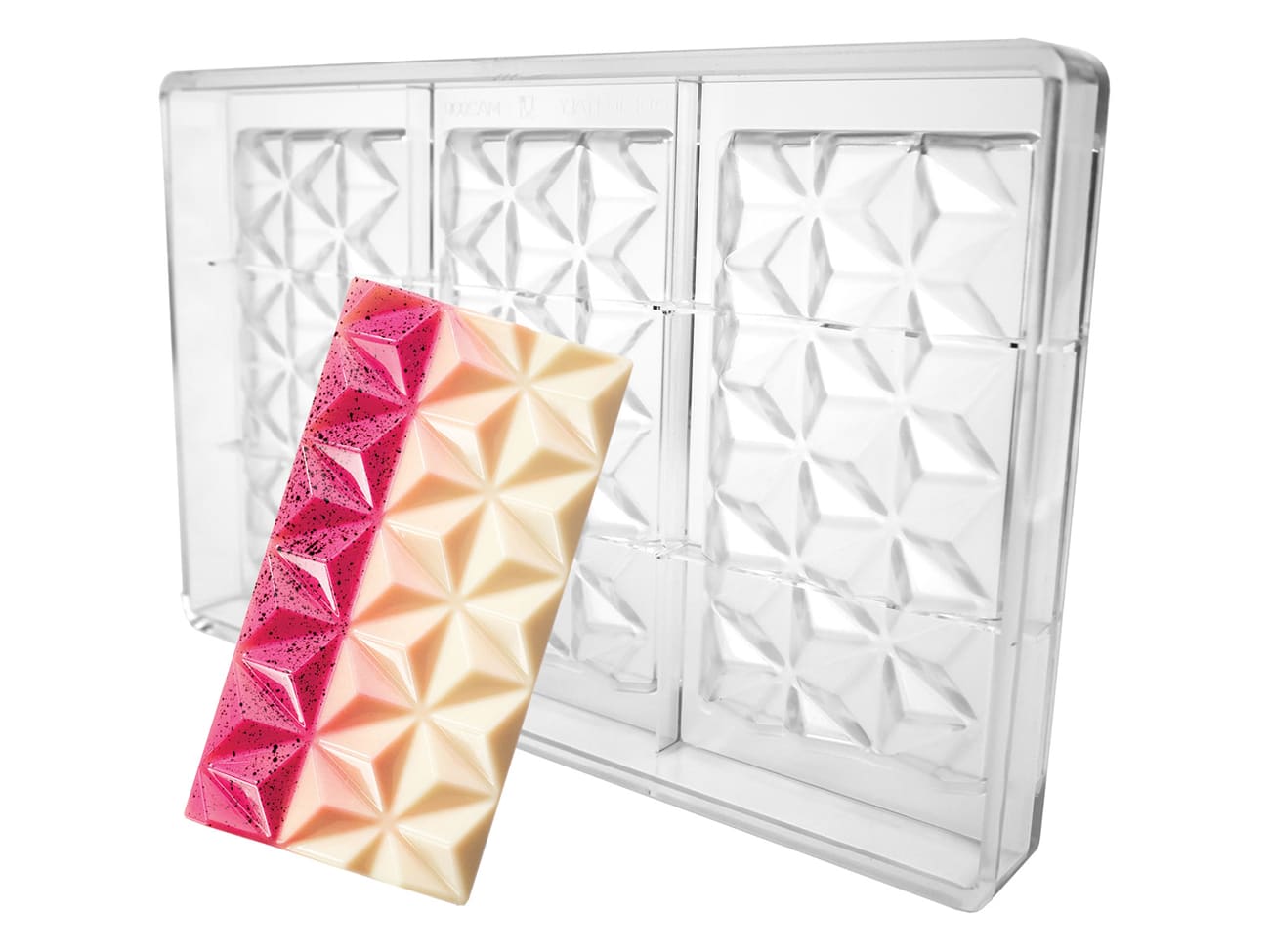 Pyramid Chocolate Block Mould (3 cavities) - Martellato - Meilleur du Chef