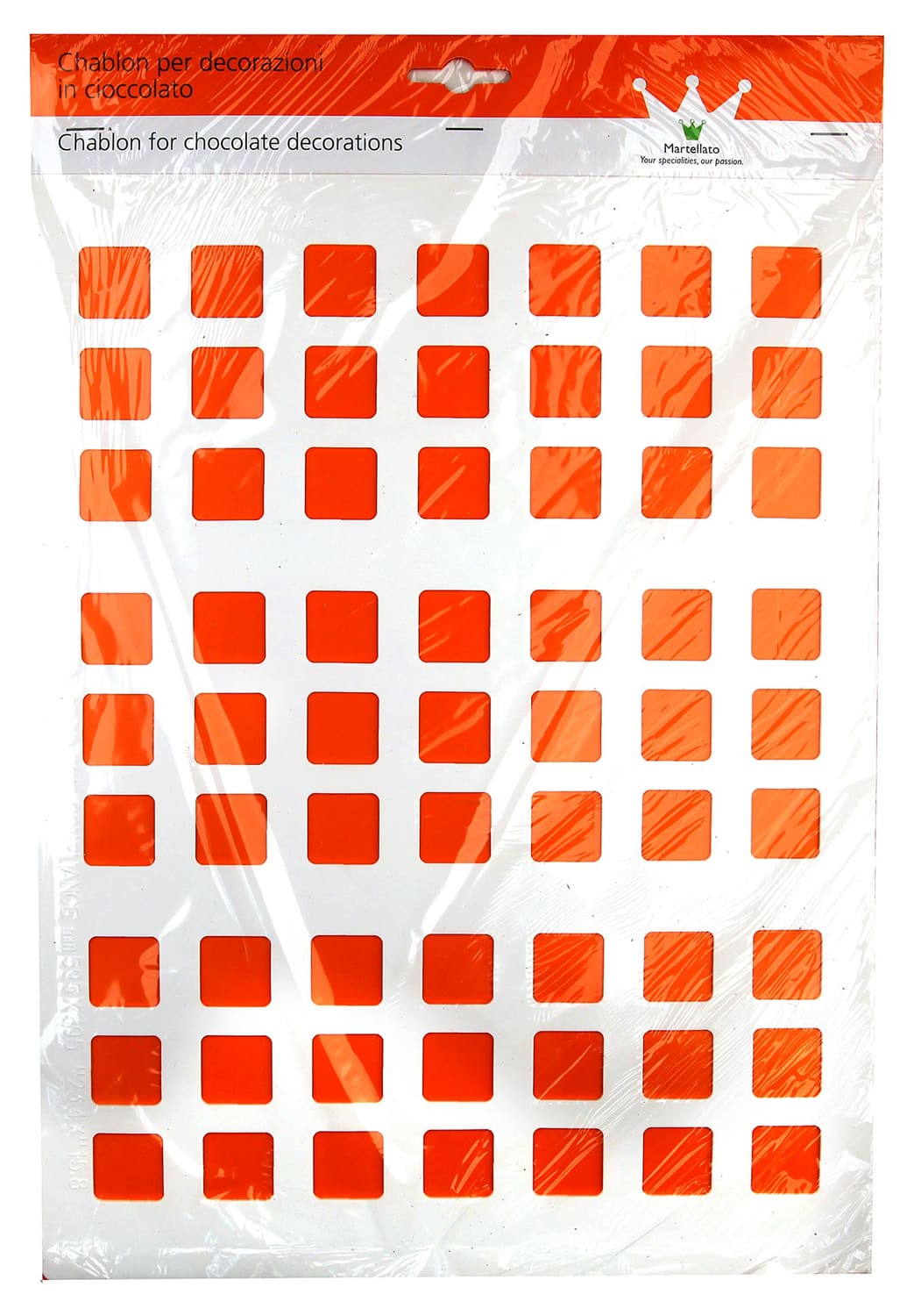 Silicone Square Stencil Mat - 2.5 x 2.5cm - Martellato - Meilleur du Chef