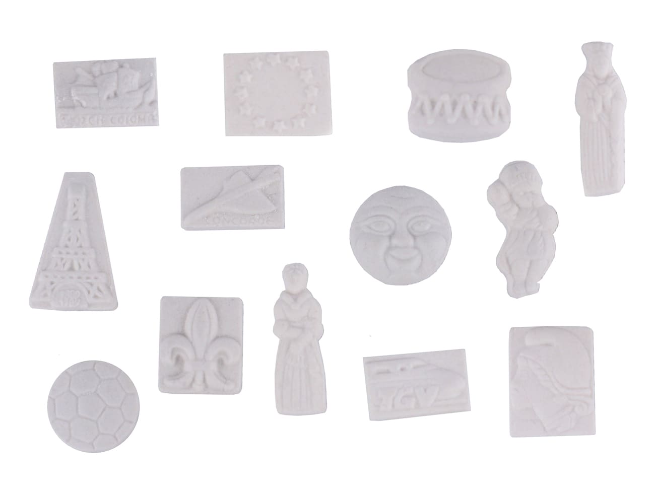 White Porcelain King Cake Trinkets - Box of 144 - Nordia - Meilleur du Chef