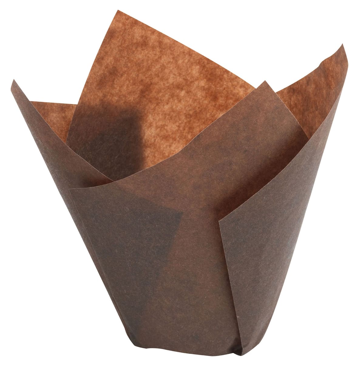 Tulipcup brown cases (x 200) - straight - Ø 5 x Ht 8 cm - Nordia ...