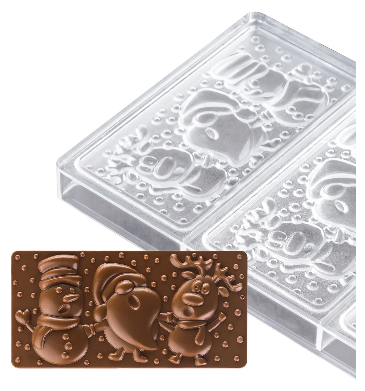 Chocolate Mould "Christmas Friends" - 3 bars - By Fabrizio Fiorani ...