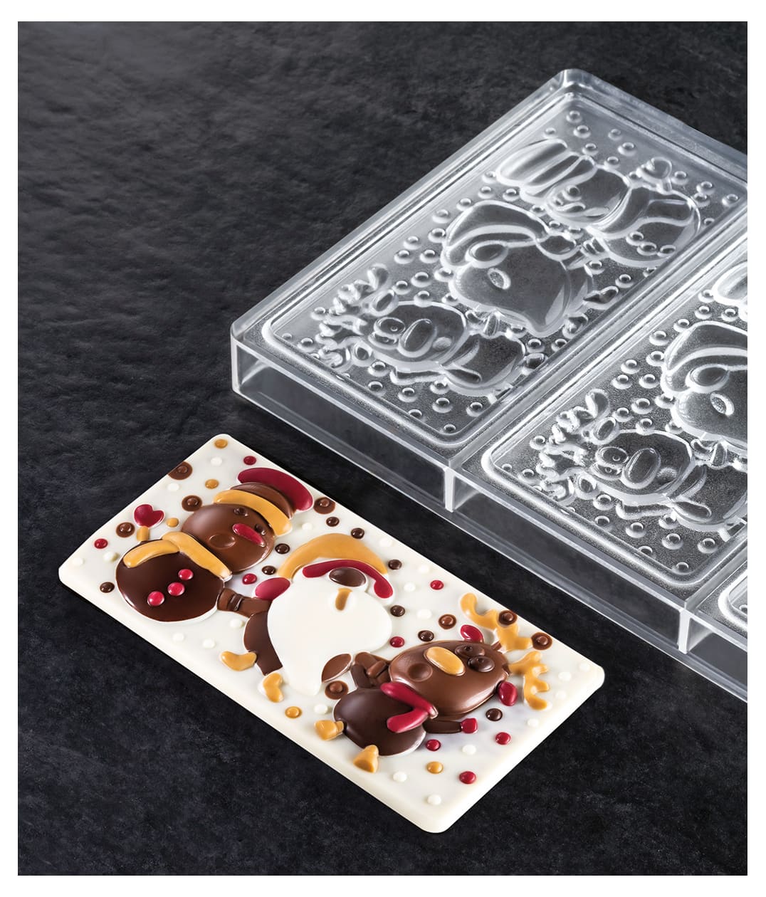 Chocolate Mould "Christmas Friends" - 3 bars - By Fabrizio Fiorani ...