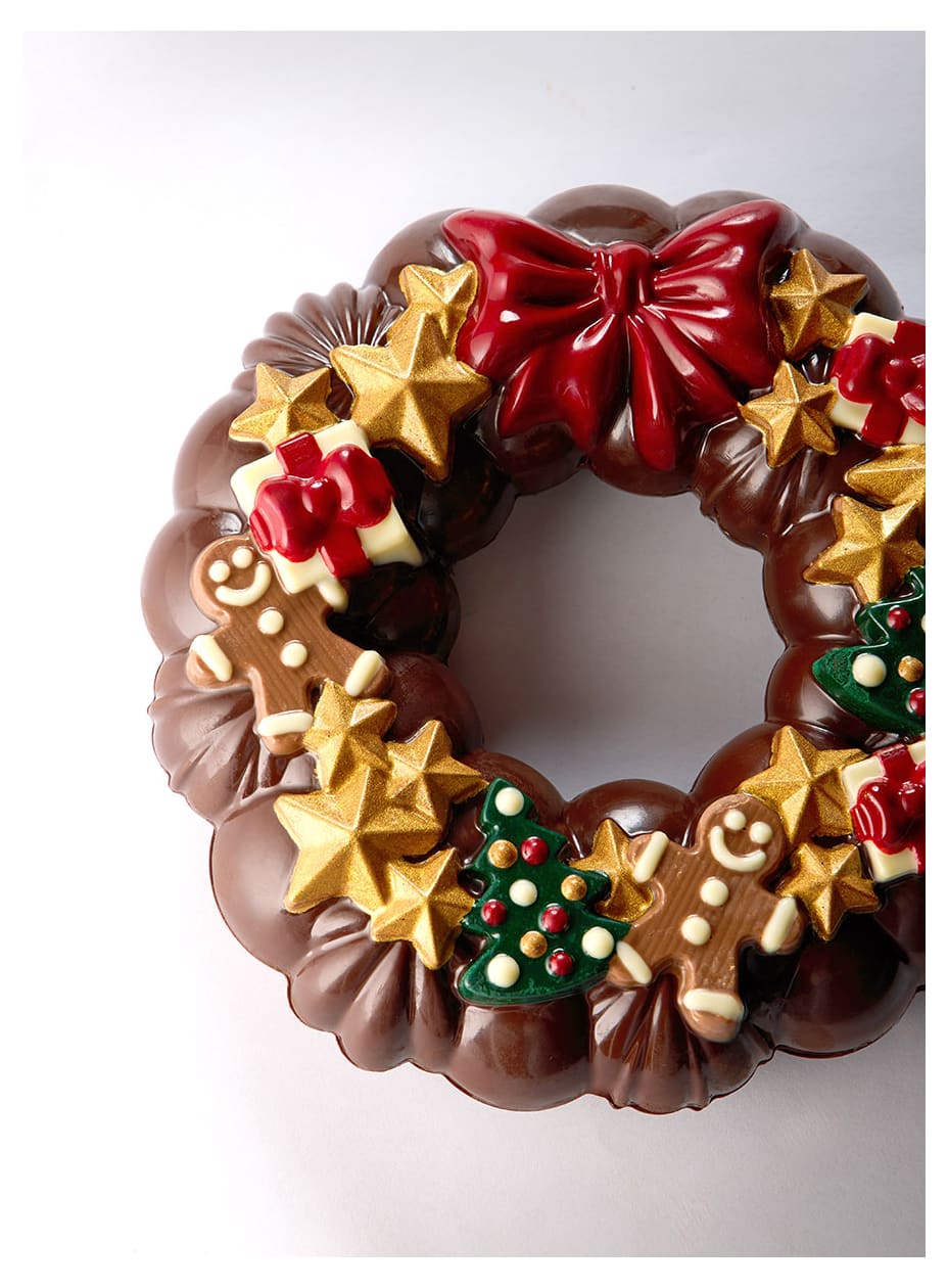 Christmas Wreath Chocolate Mould - Pavoni - Meilleur du Chef