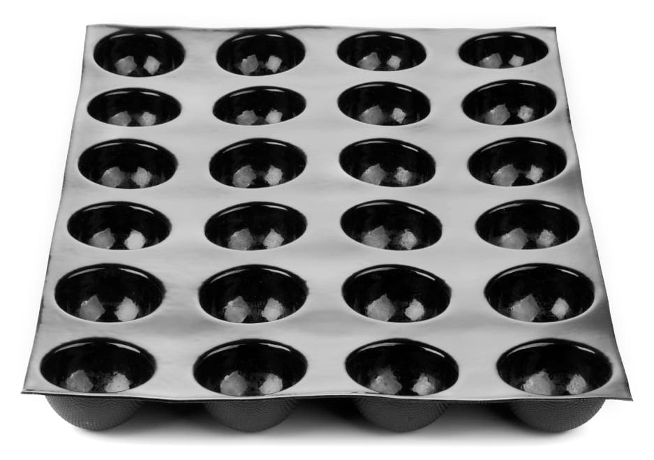 Fiberform Half Sphere Mould - 60 x 40cm - Ø 7cm (24 cavities) - Pavoni ...