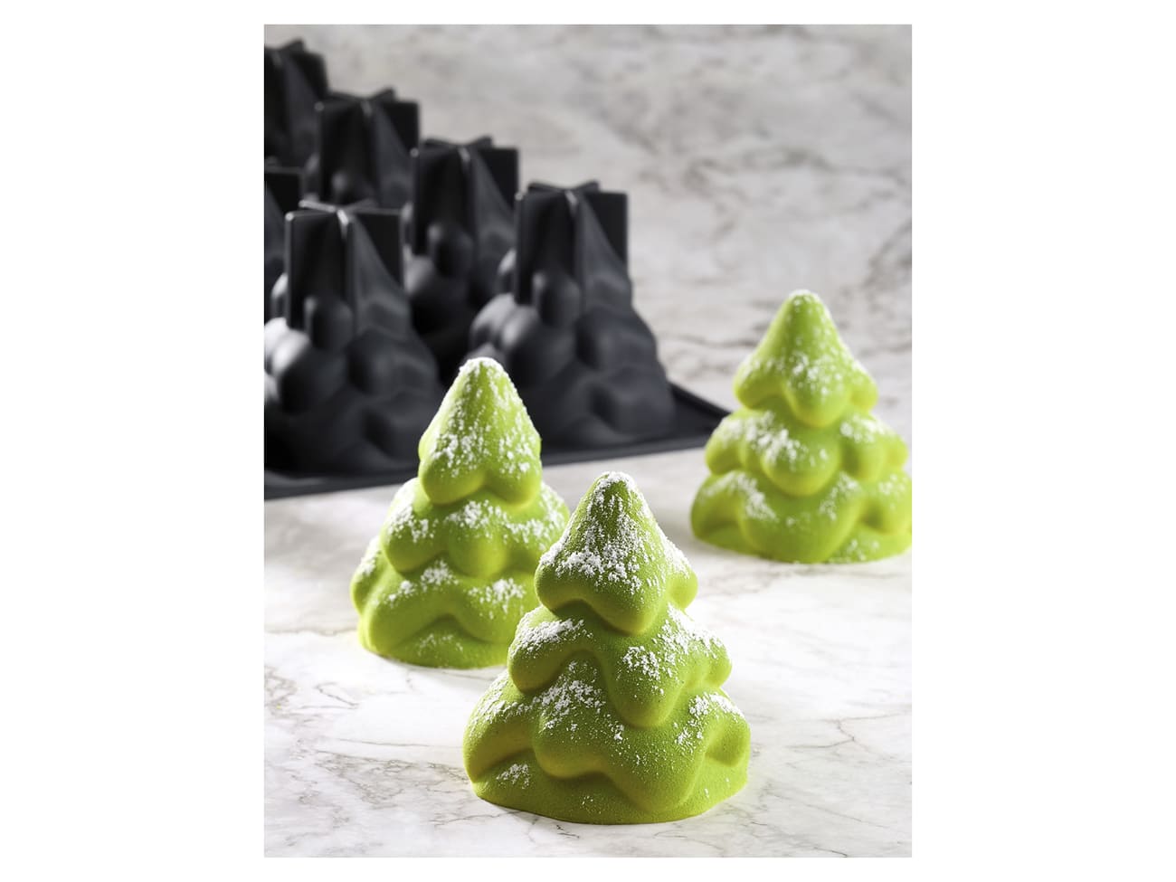 Individual Silicone Mould - 20 Christmas trees - 40 x 30 cm - Pavoni ...