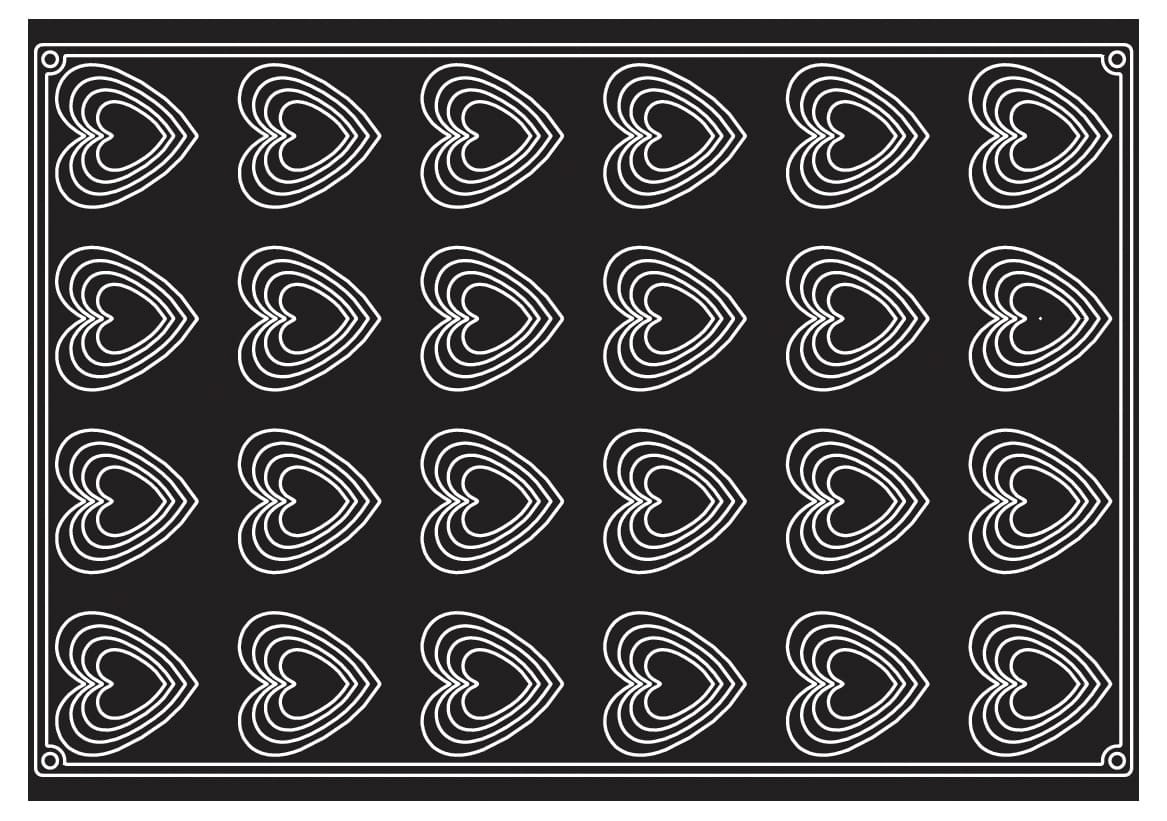 Pavoflex Non-Stick Silicone Mould - 24 Hearts 7.8 x 7.7 x 3.4cm ...
