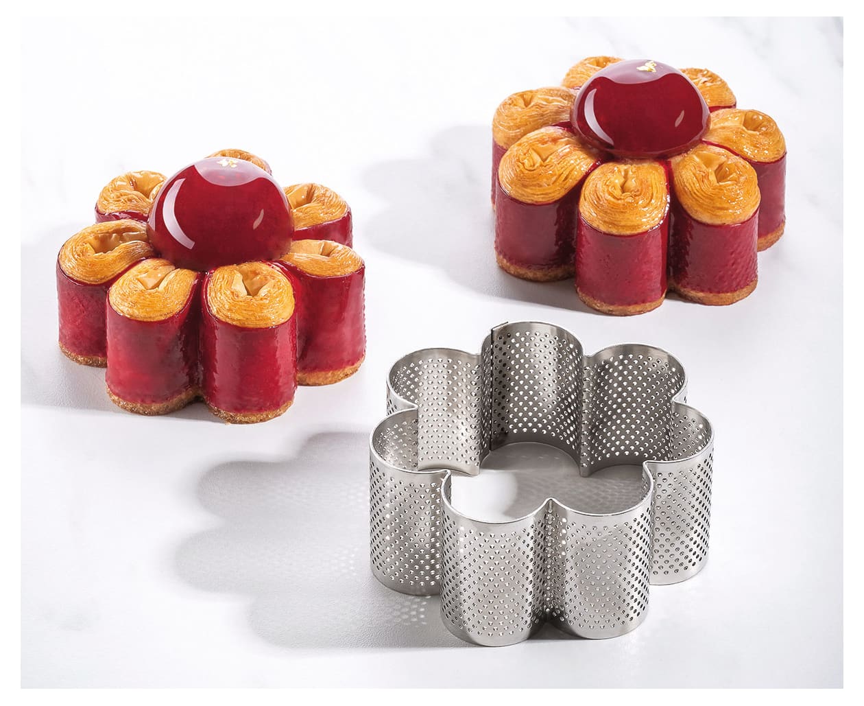 Flower Perforated Baking Ring - for flaky pastry - Ø 9.5cm x H 4.5cm ...