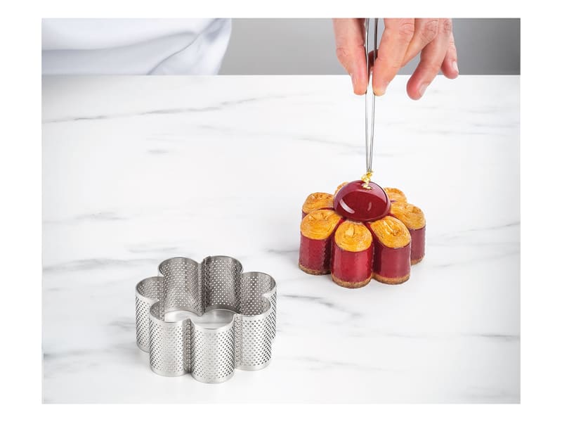 Flower Perforated Baking Ring - for flaky pastry - Ø 9.5cm x H 4.5cm ...