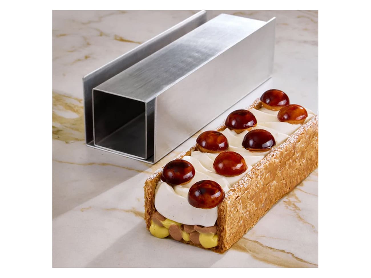 Puff Pastry Bar Mould Kit - Stainless steel & aluminum - 25 x 7,6 x H 6 ...