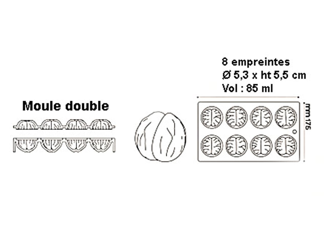 Chestnut Individual Entremets Silicone Mould - Cédric Grolet Line - 30 ...