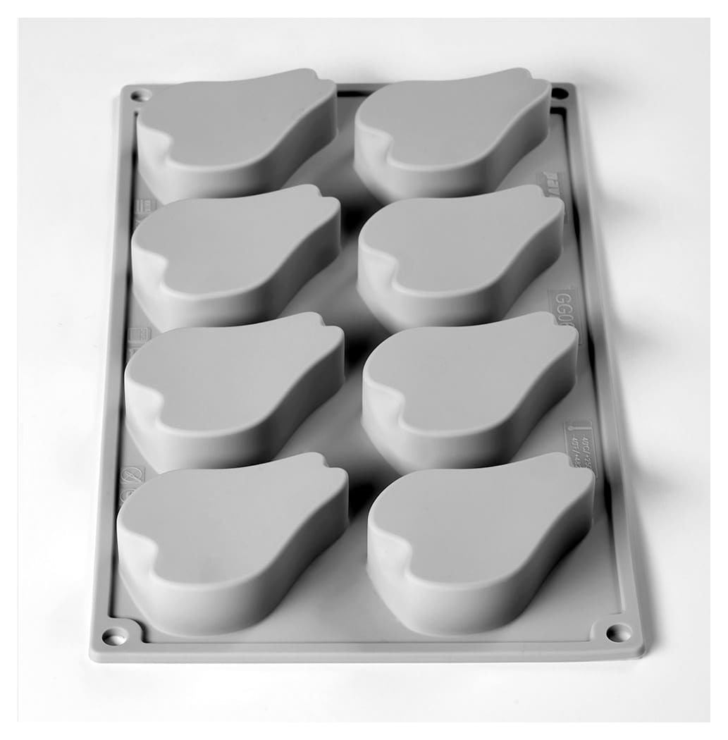 Pavoflex Silicone Mould - 8 pear halves - 30 x 17.5cm - Pavoni ...