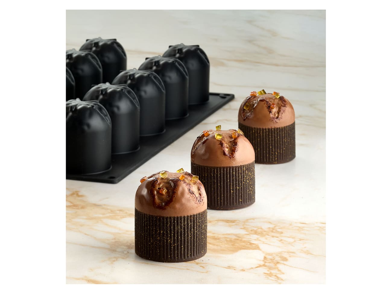 Mini Panettone Silicone Mould - 15 cavities - 40 x 30cm - Pavoni ...