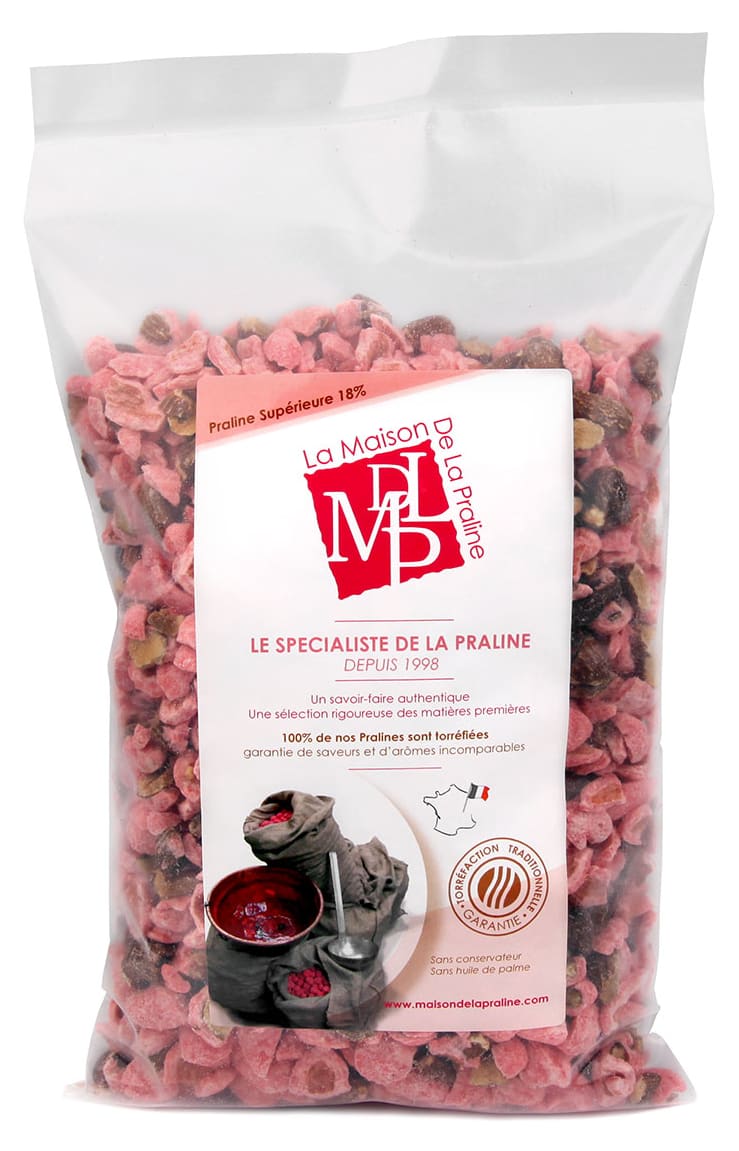 Handcrafted Chopped Pink Pralines - 18% Almonds - 1 kg - La Maison de ...