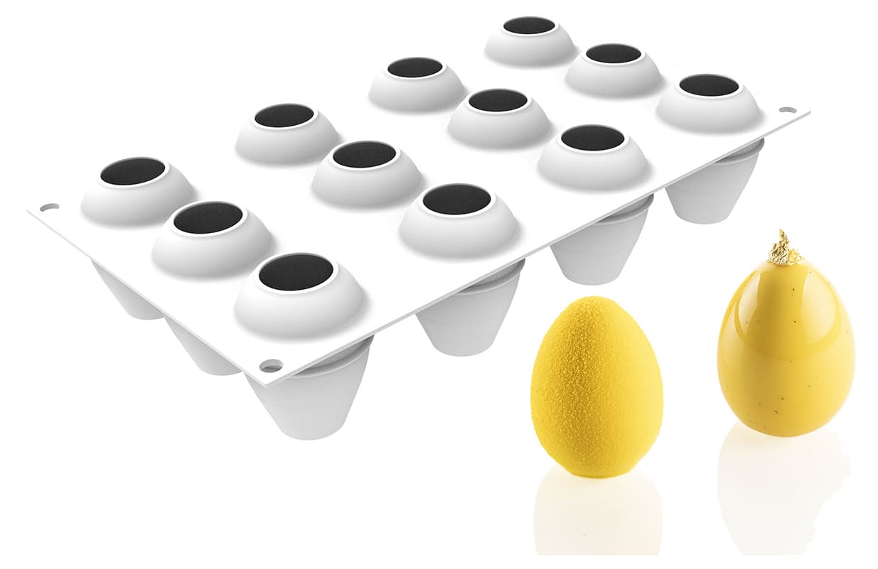 Silicone Mould Egg - 12 eggs - 30 x 17.5cm - Silikomart - Meilleur du Chef