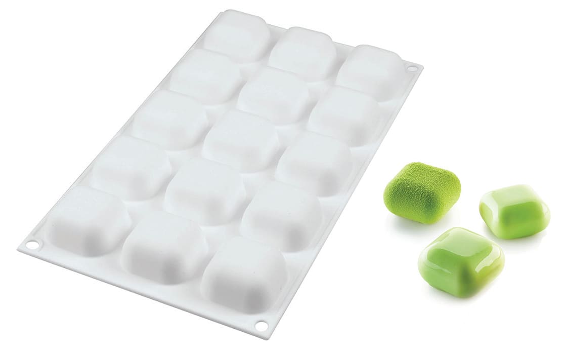 Silicone Mould Gem - 15 Rounded Squares - 30 x 17.5cm - Silikomart ...