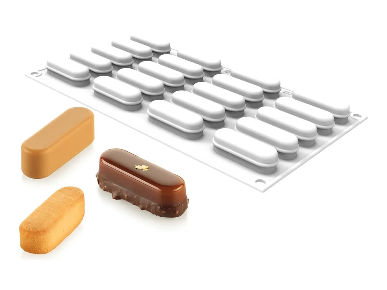 Silicone Mould - 20 mini eclairs - 30 x 17.5cm - Silikomart - Meilleur ...