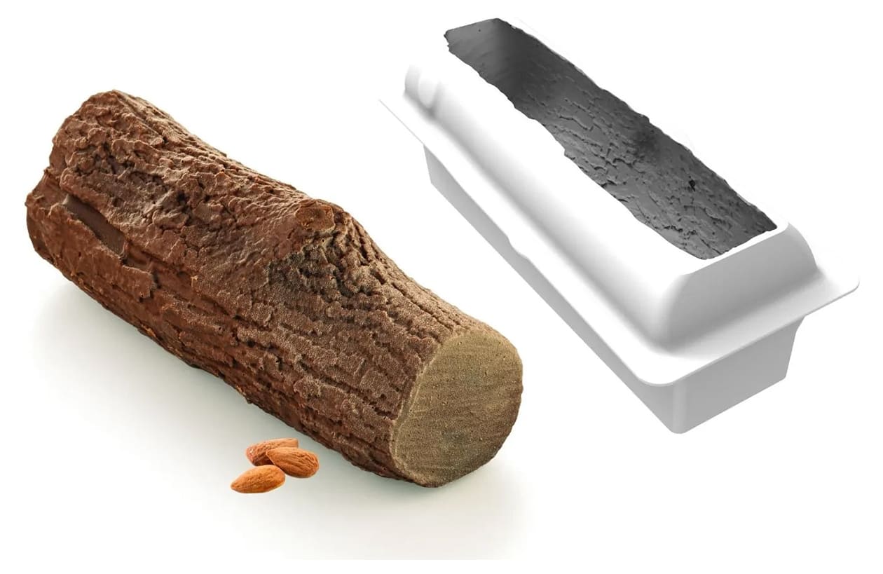 Silicone Mould - Signature yule log - 24 x 8 x H 8cm - Silikomart ...