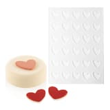 Silicone Chablon Stencil Mat (x 2) - 30 Hearts - Silikomart - Meilleur du Chef