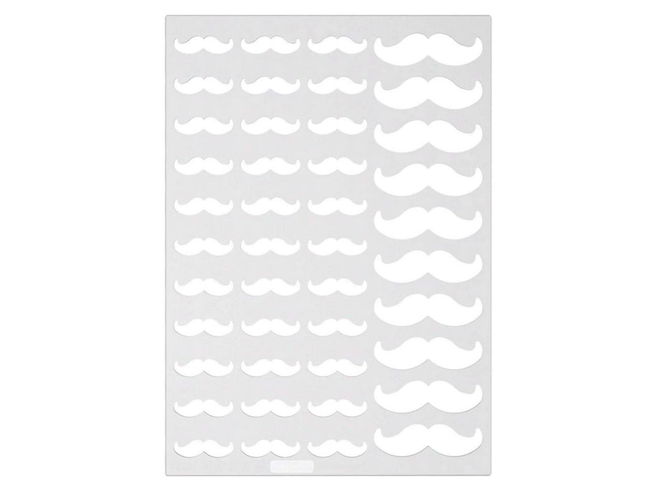Silicone Chablon Stencil Mat (x 2) - 43 Mustaches - Silikomart ...